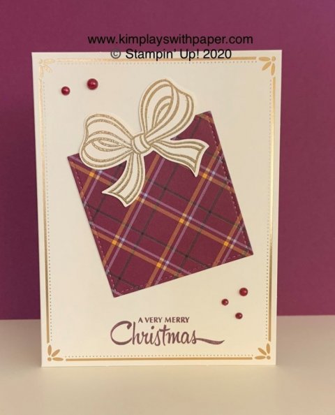 Gift Wrapped Card Tutorial - Kim Plays with Paper