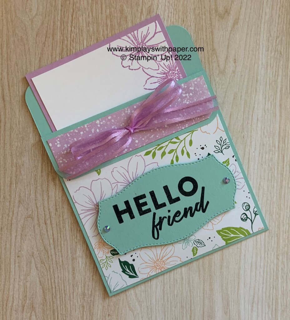 Friendly Hello Pocket Card - Kim Plays with Paper