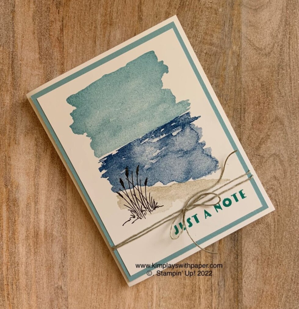Oceanfront Stamparatus Card Technique - Kim Plays with Paper