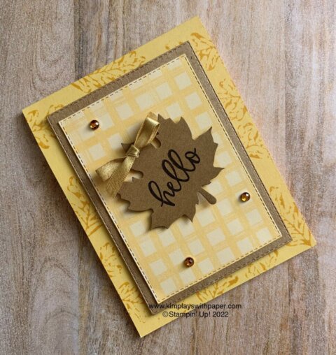 Gingham Cottage for Fall - Kim Plays with Paper