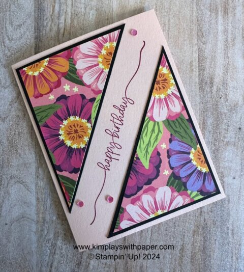 Split Triangle Birthday Card - Kim Plays with Paper