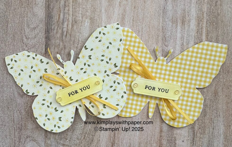 Beautiful Butterflies Shaped Card - Kim Plays with Paper