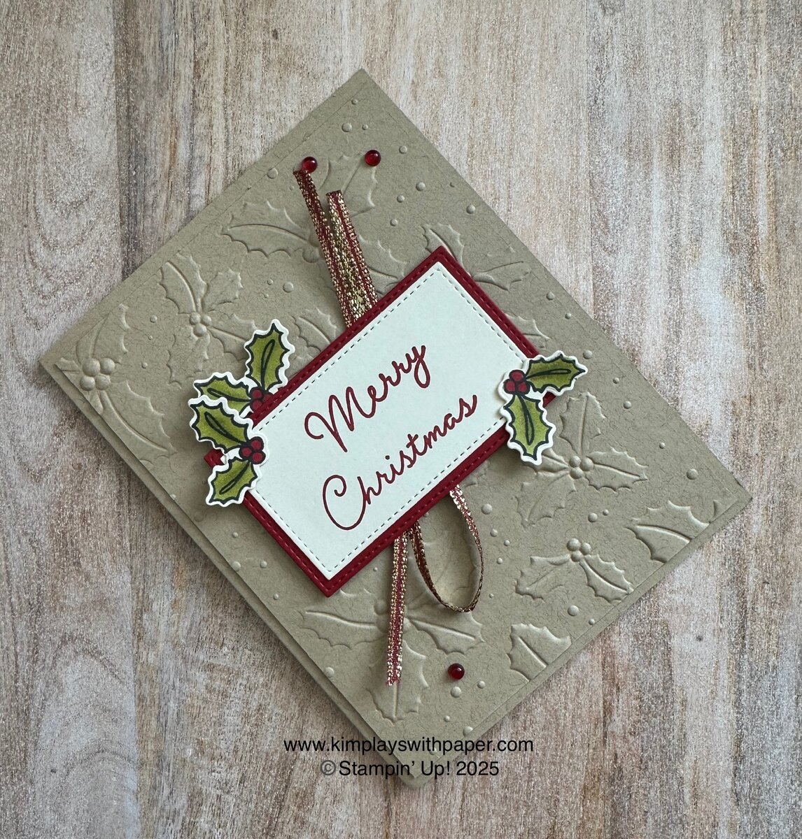 Jolly Holly Merry Christmas - Kim Plays with Paper